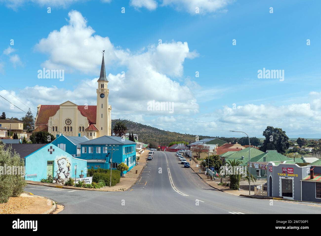 Napier, South Africa - Sep 23, 2022: A street scene in Napier in the ...