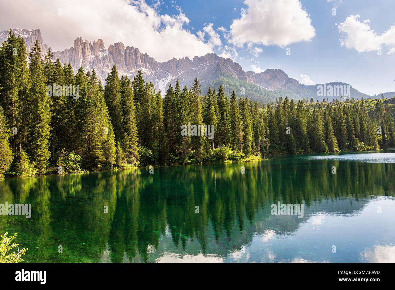 nature sceneries around Lake Carezza, Carezza, Bolzano, Italy Stock ...