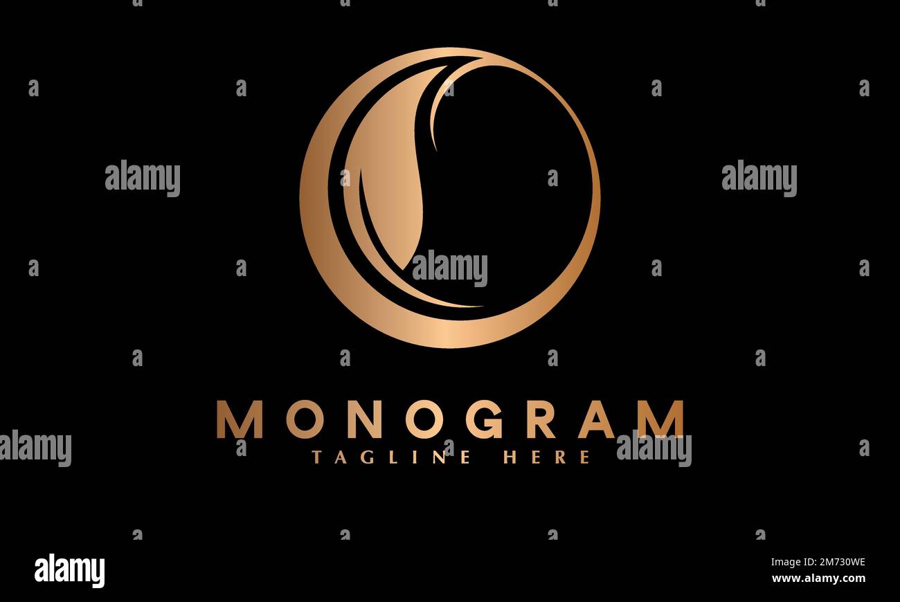 Organic leaf circle logo hi-res stock photography and images - Alamy