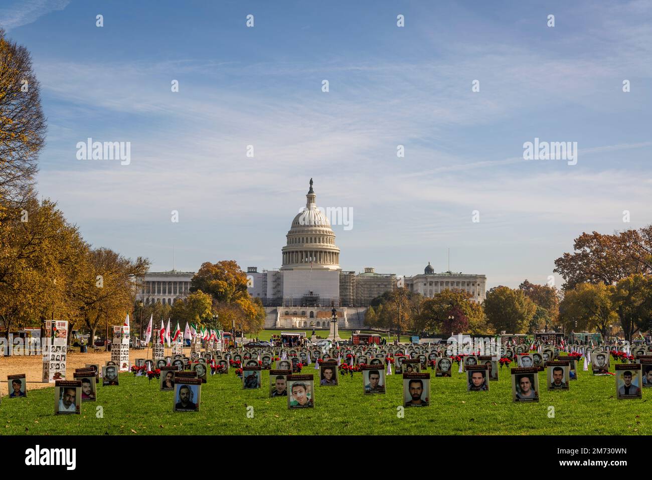 Honouring those Fallen for Iran Freedom, photographs of victims on the ...