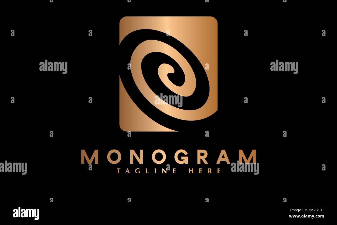 Circle swirl logo vector monogram template Stock Vector Image & Art - Alamy