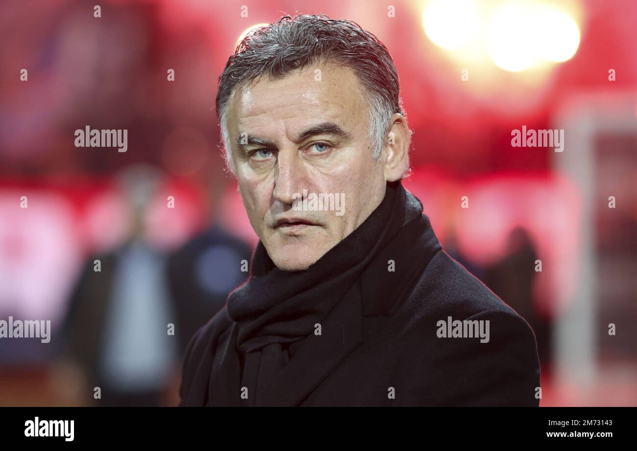 Coach of PSG Christophe Galtier during the French Cup, round of 64 ...