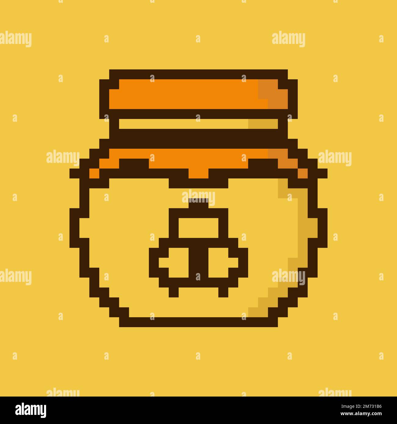 Pixel Honey Jar Cute Pixel Honey Jar 8 Bit Pixel Honey Jar Image Old School Computer Graphic