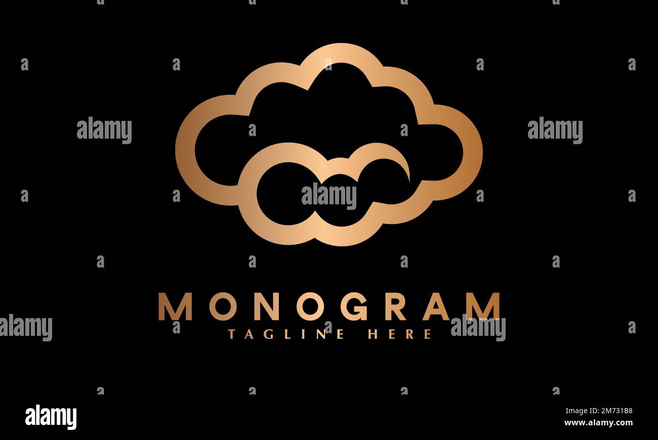 Cloud logo vector monogram template Stock Vector Image & Art - Alamy
