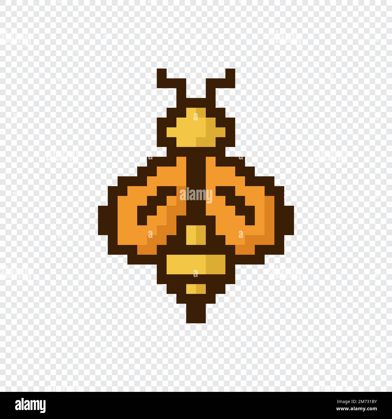 Pixel bee. Cute pixel bee. 8 bit pixel bee image. Old school computer ...