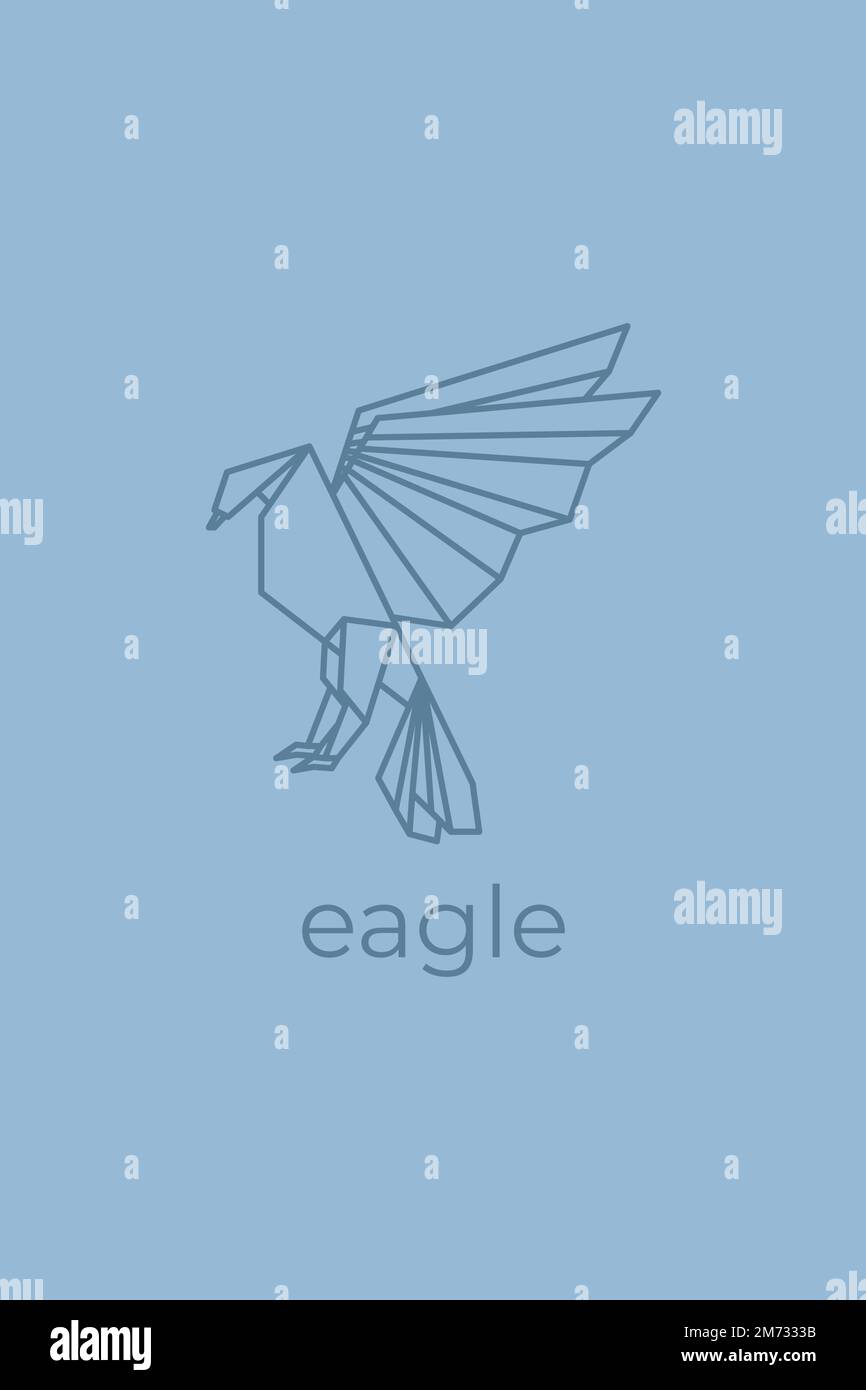 Line art eagle hi-res stock photography and images - Alamy