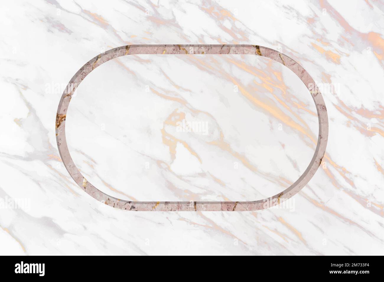 Oval frame on white marble textured background vector Stock Vector ...