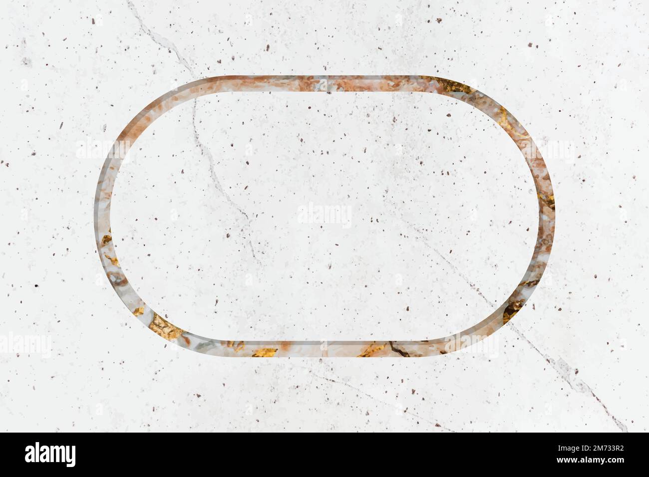 Oval frame on white marble textured background vector Stock Vector ...