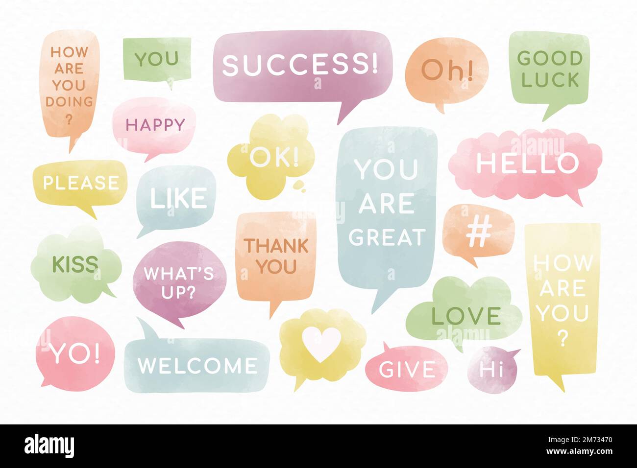 Colorful speech bubble vectors set Stock Vector Image & Art - Alamy