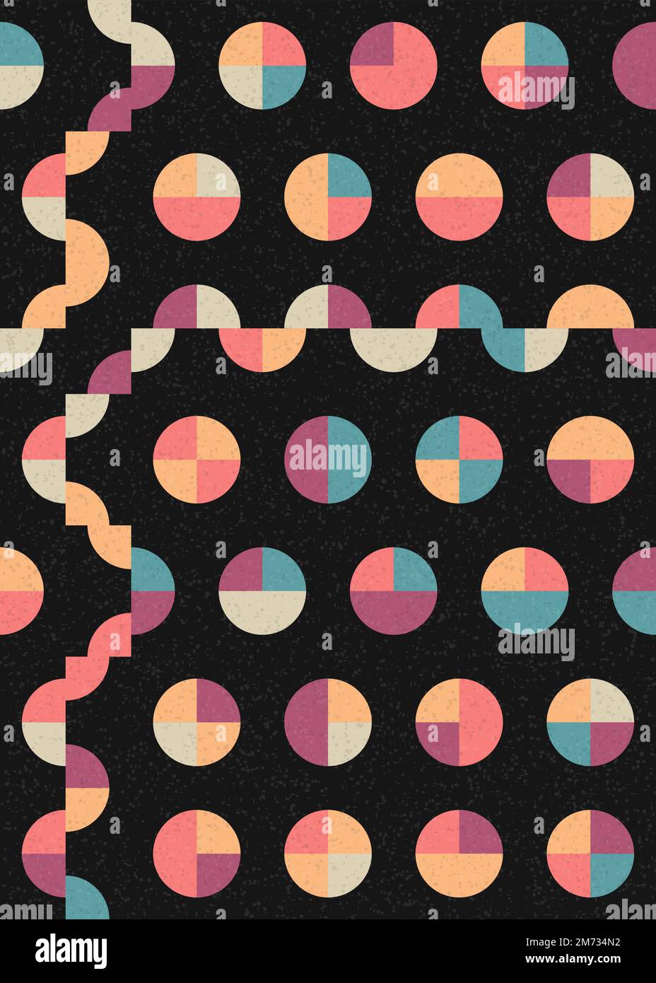 Abstract Geometrical generative computational art illustration Stock ...