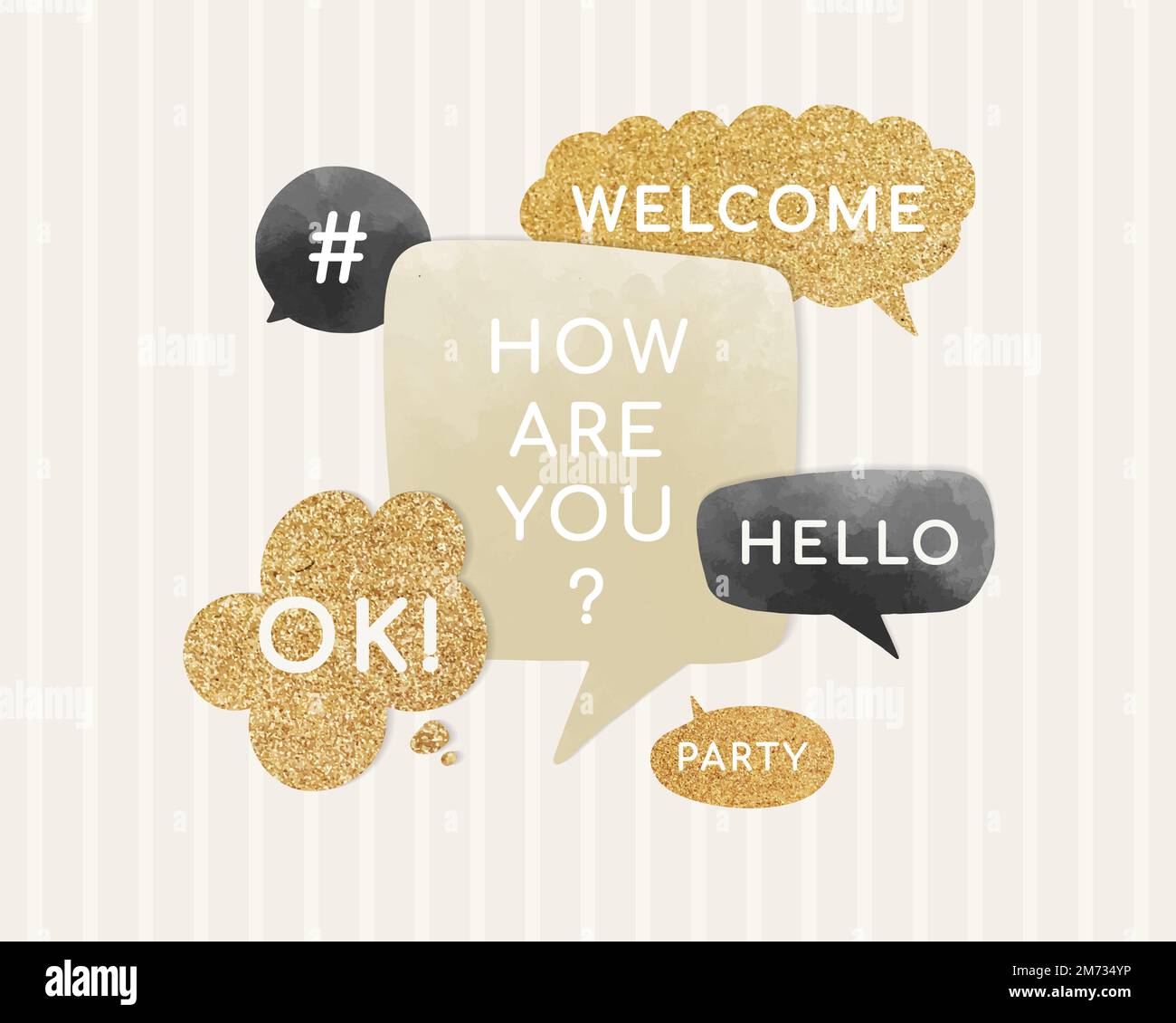 White speech bubble ok Stock Vector Images - Alamy