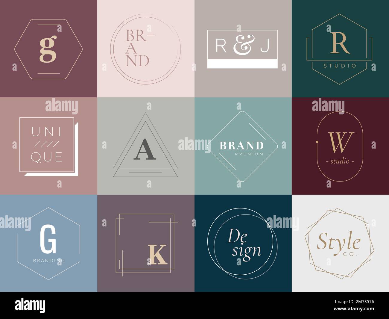 Earth tone badge vector collection Stock Vector Image & Art - Alamy