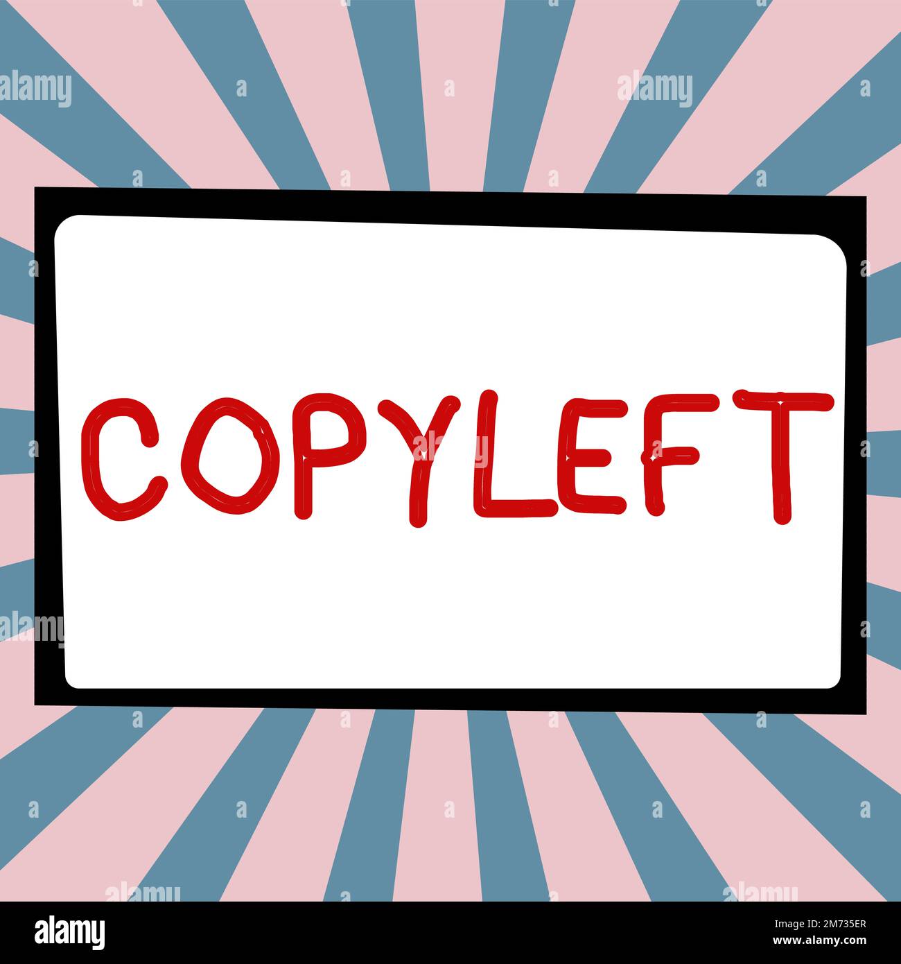 Hand writing sign Copyleft. Conceptual photo the right to freely use ...