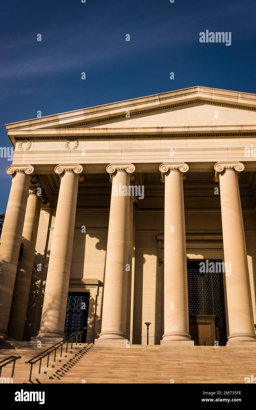 Neoclassical facade with Ionic columns of the National Gallery of Art ...