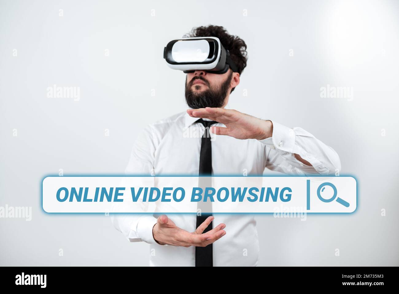 Text caption presenting Online Video Browsing. Business overview ...
