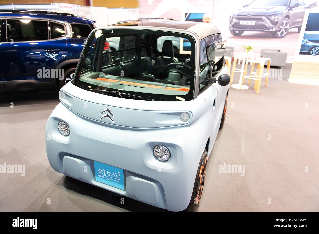 Riga, Latvia - April 29, 2022: Citroen Ami electric car of modern new ...