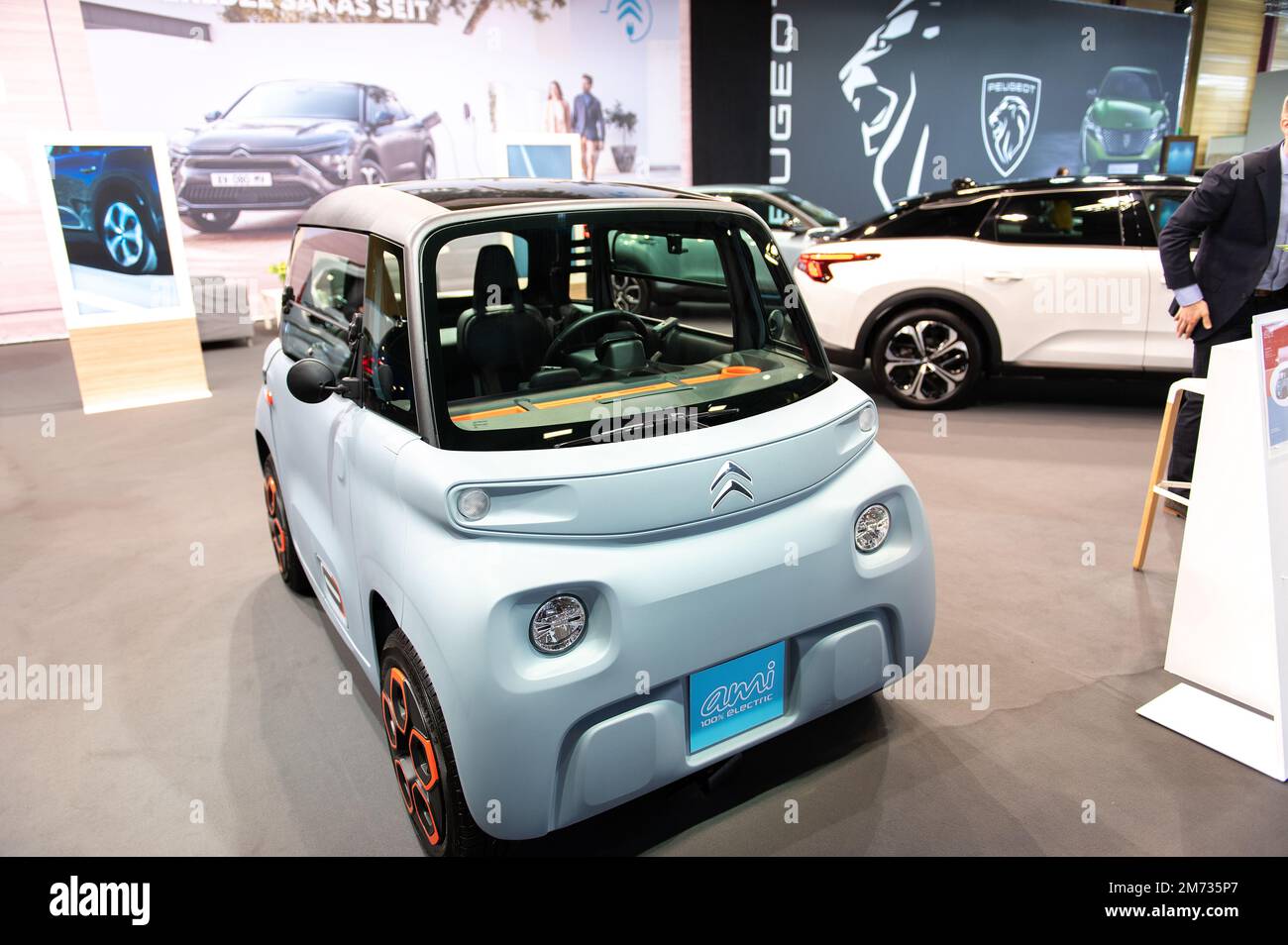 Riga, Latvia - April 29, 2022: Citroen Ami electric car of modern new ...