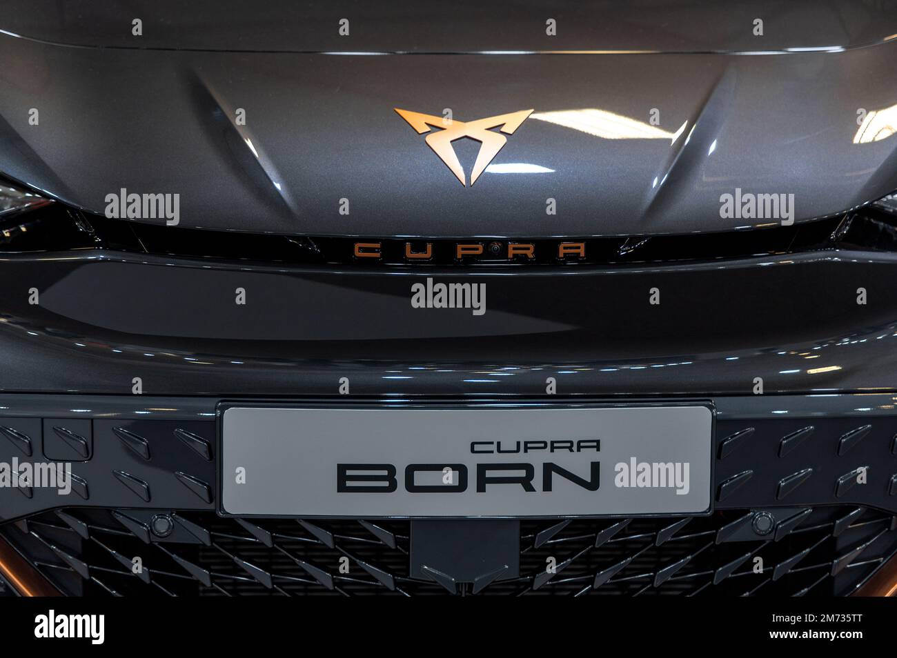 Riga,Latvia - April 29, 2022: International Motor Show, electric car ...