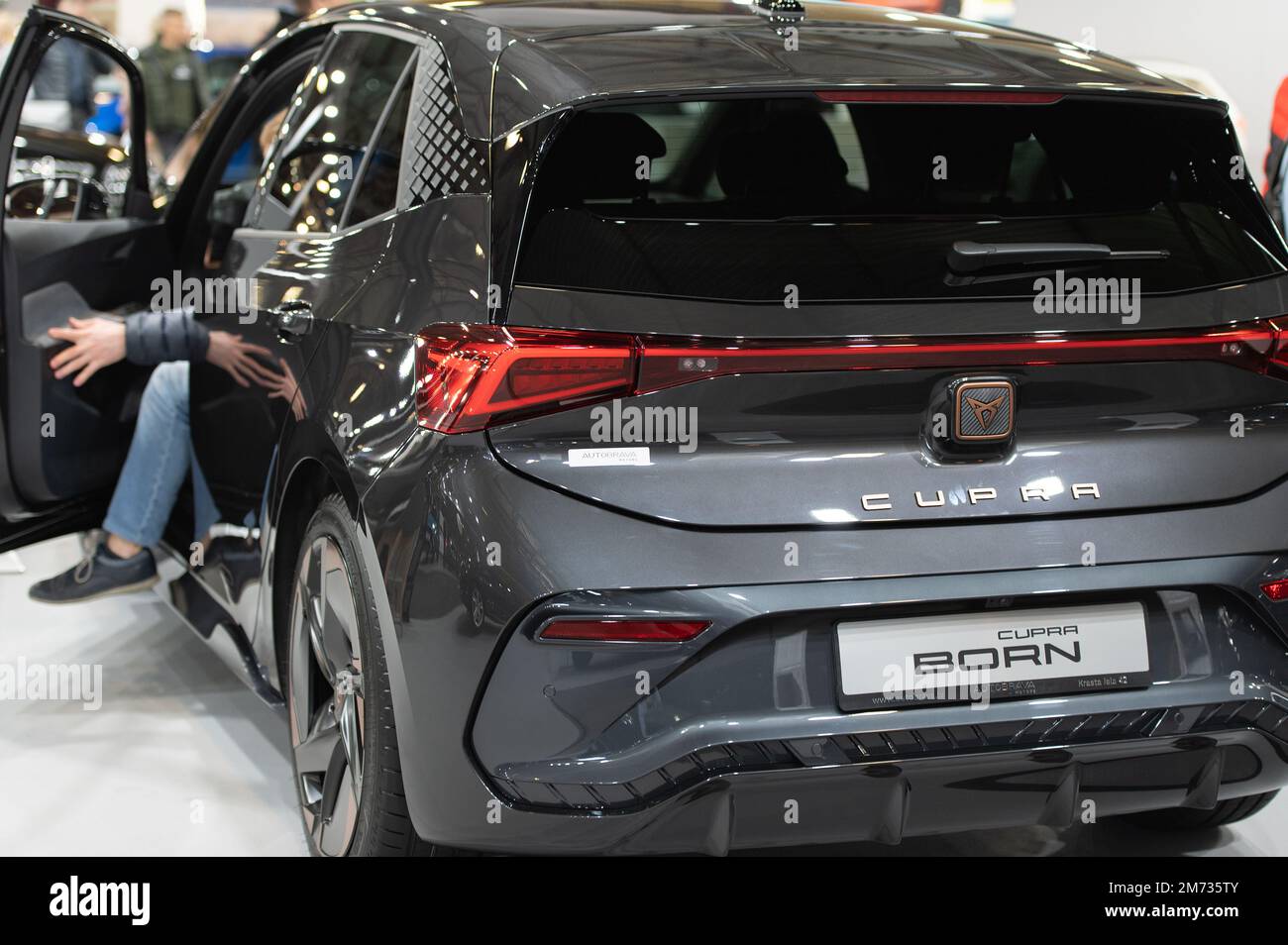 Riga,Latvia - April 29, 2022: International Motor Show, electric car ...