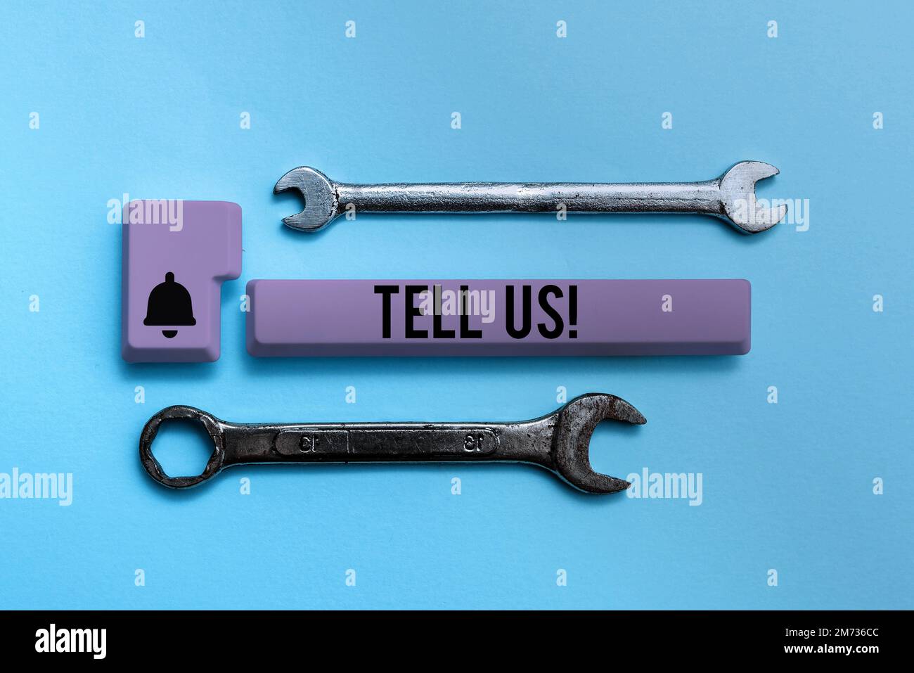 Inspiration showing sign Tell Us. Internet Concept communicate ...