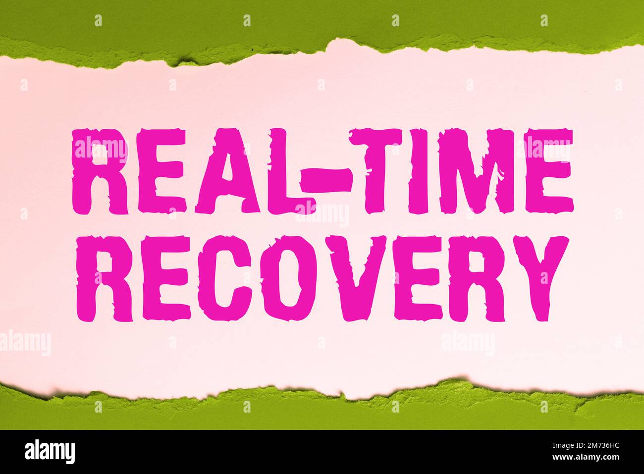 Conceptual caption Real Time Recovery. Business overview maximum time ...
