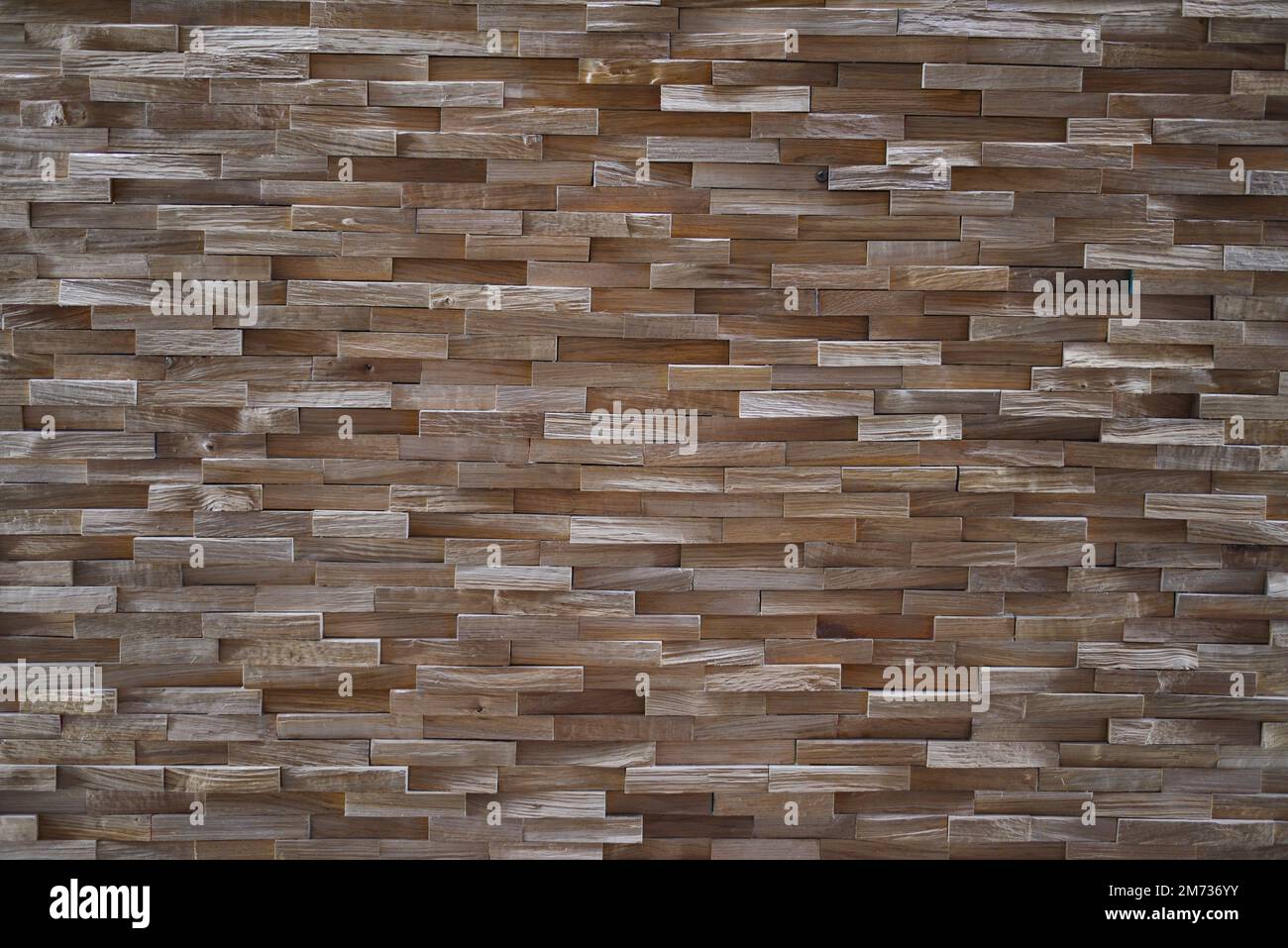 Wooden structure from small wooden picies as textured background Stock ...