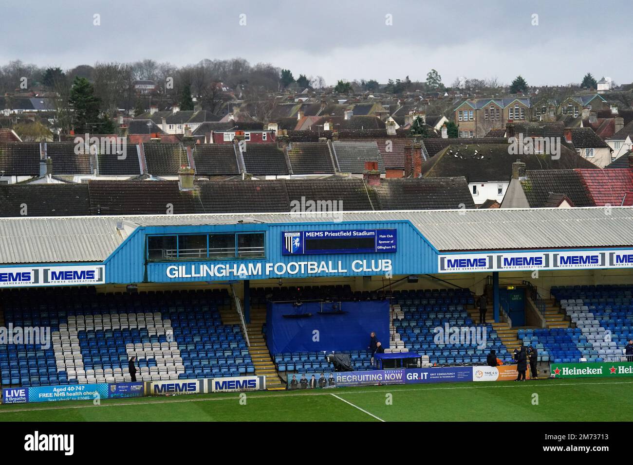 A general view of the MEMS Priestfield Stadium ahead of the Emirates FA ...