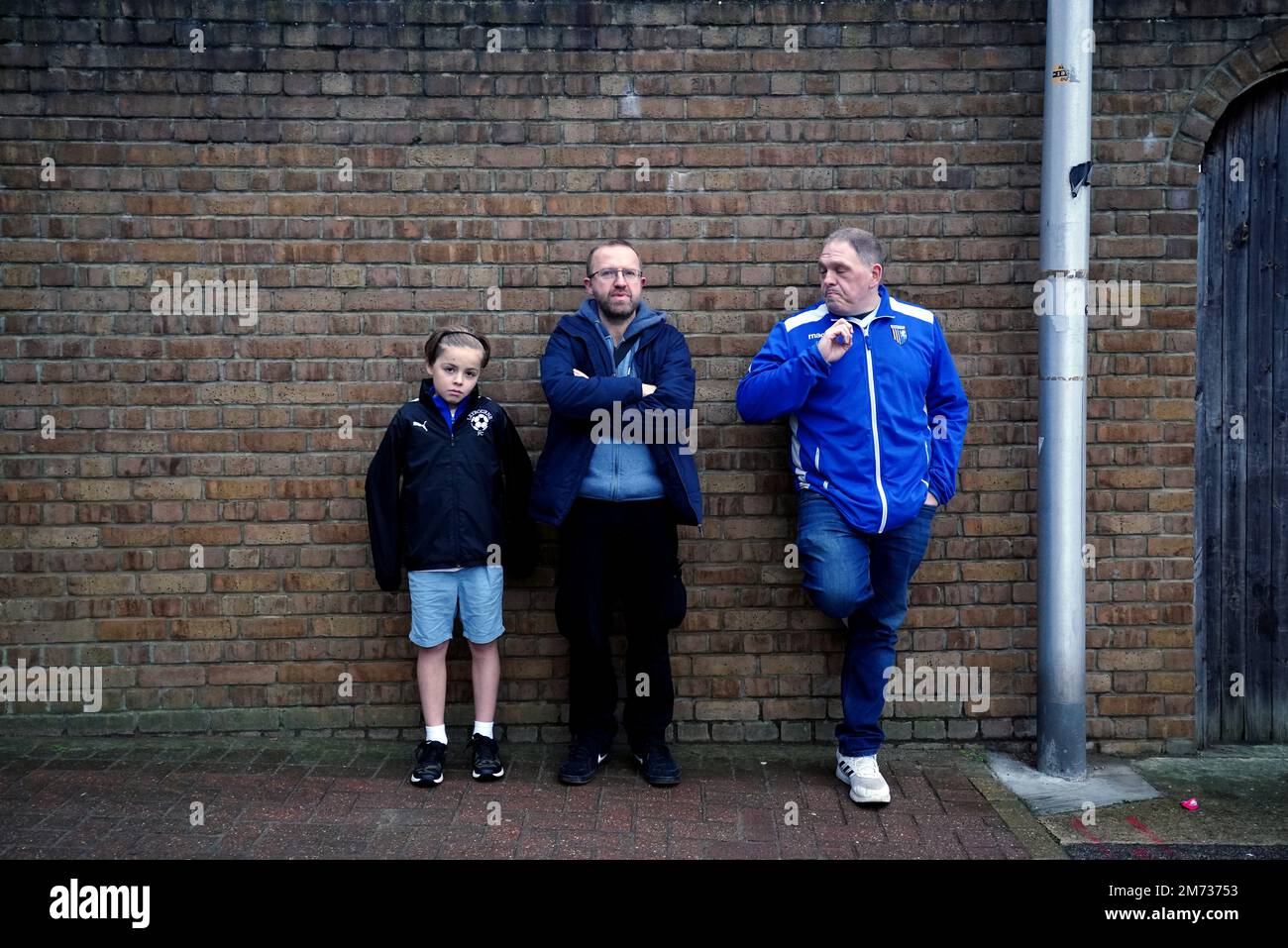 Gillingham fans ahead of the Emirates FA Cup third round match at MEMS ...