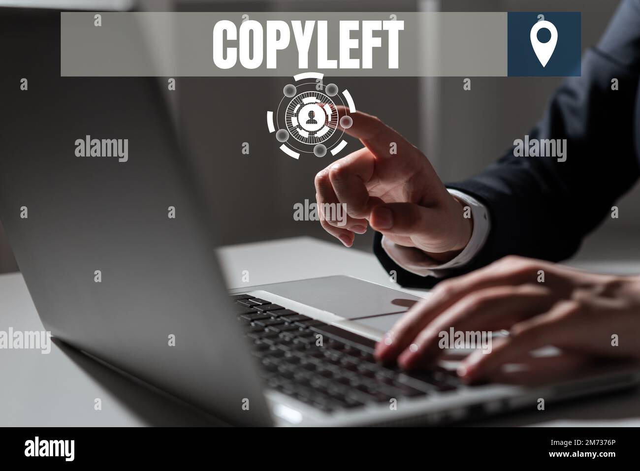 Sign displaying Copyleft. Business approach the right to freely use ...