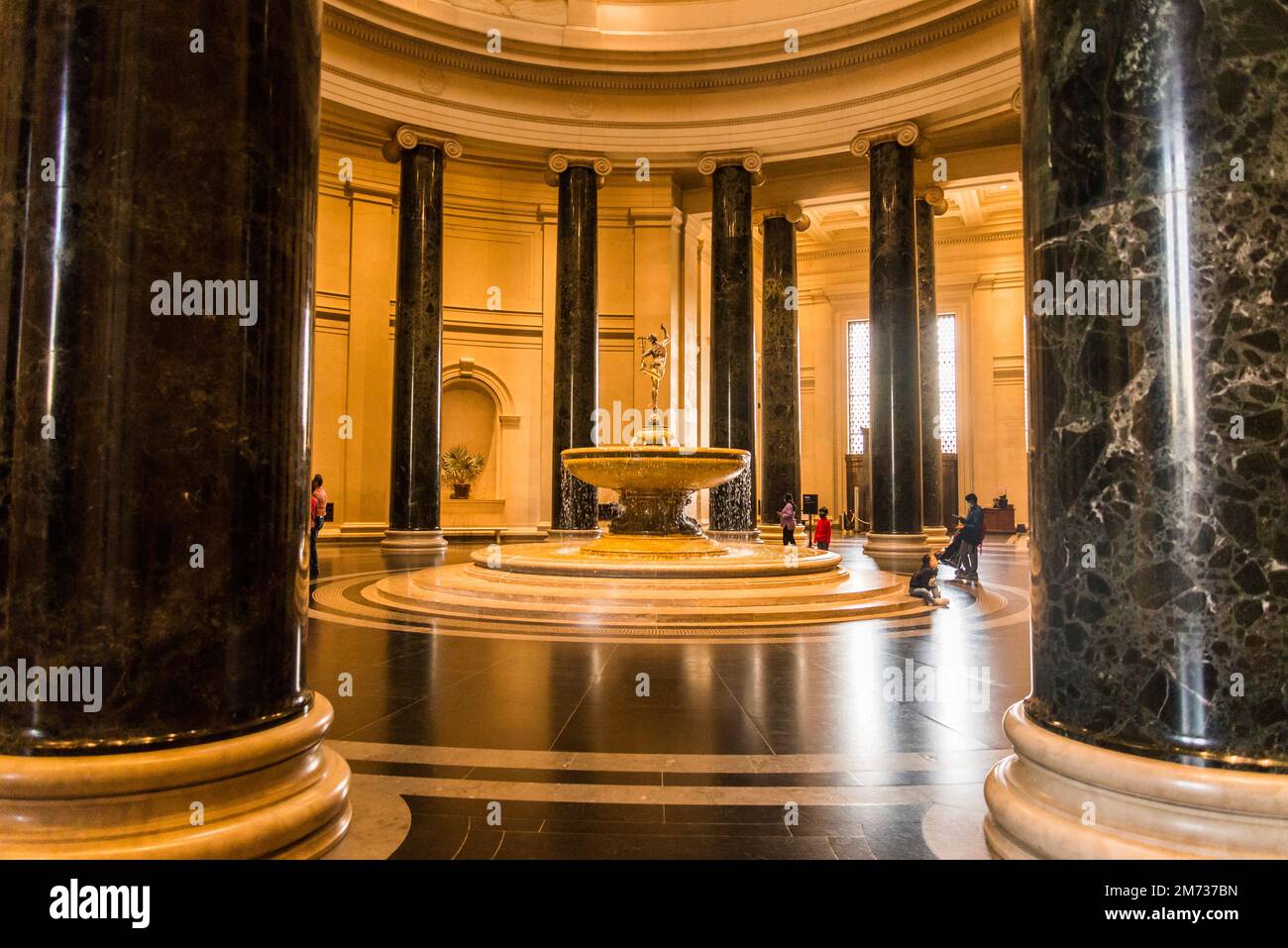 The Mercury Fountain in the Rotunda of the Neoclassical interior of the ...