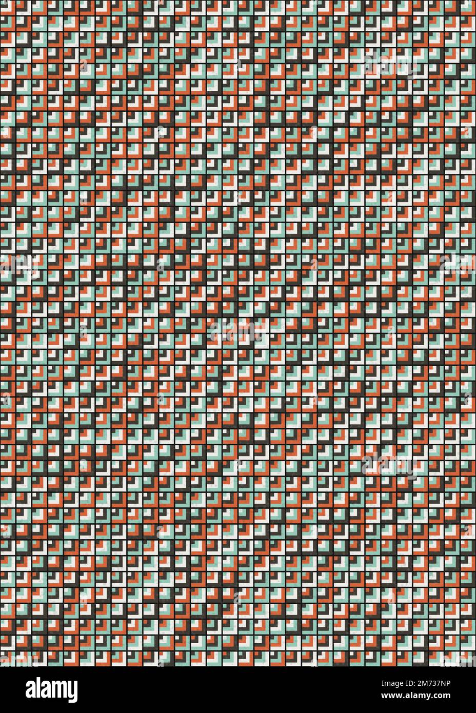 Abstract Geometrical generative computational art illustration Stock ...