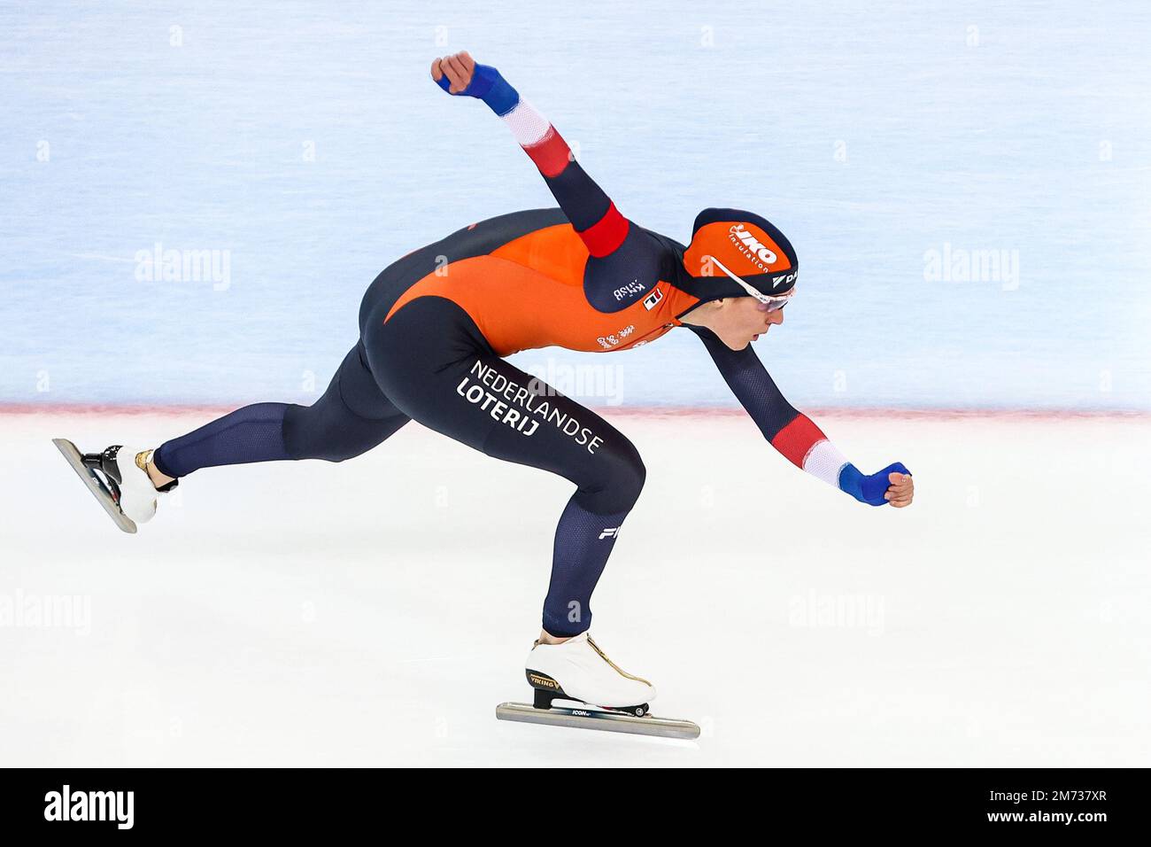 HAMAR - Robin Groot (NED) in the women's 500m all-around during the ISU ...