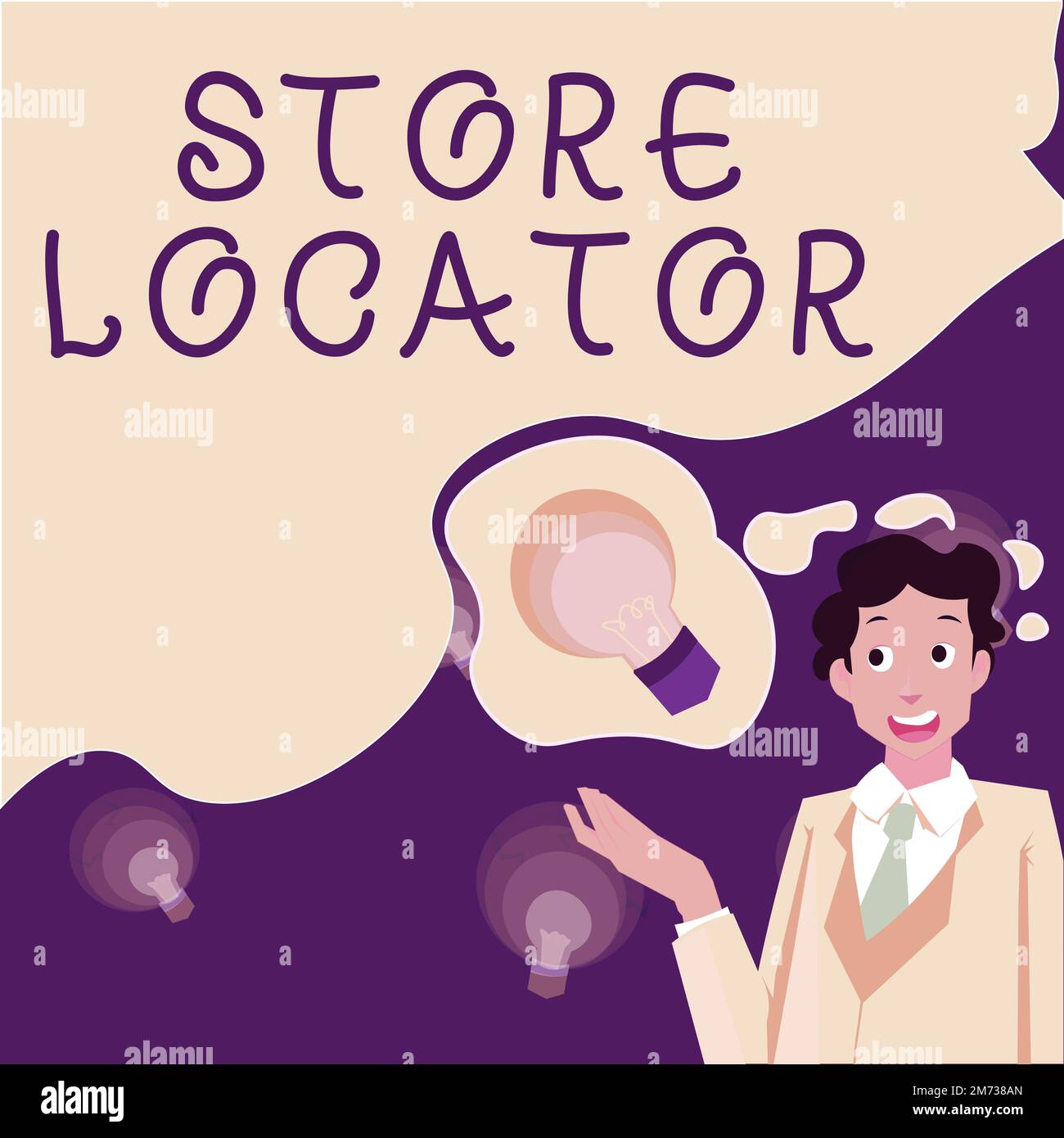 Hand writing sign Store Locator. Internet Concept to know the address ...