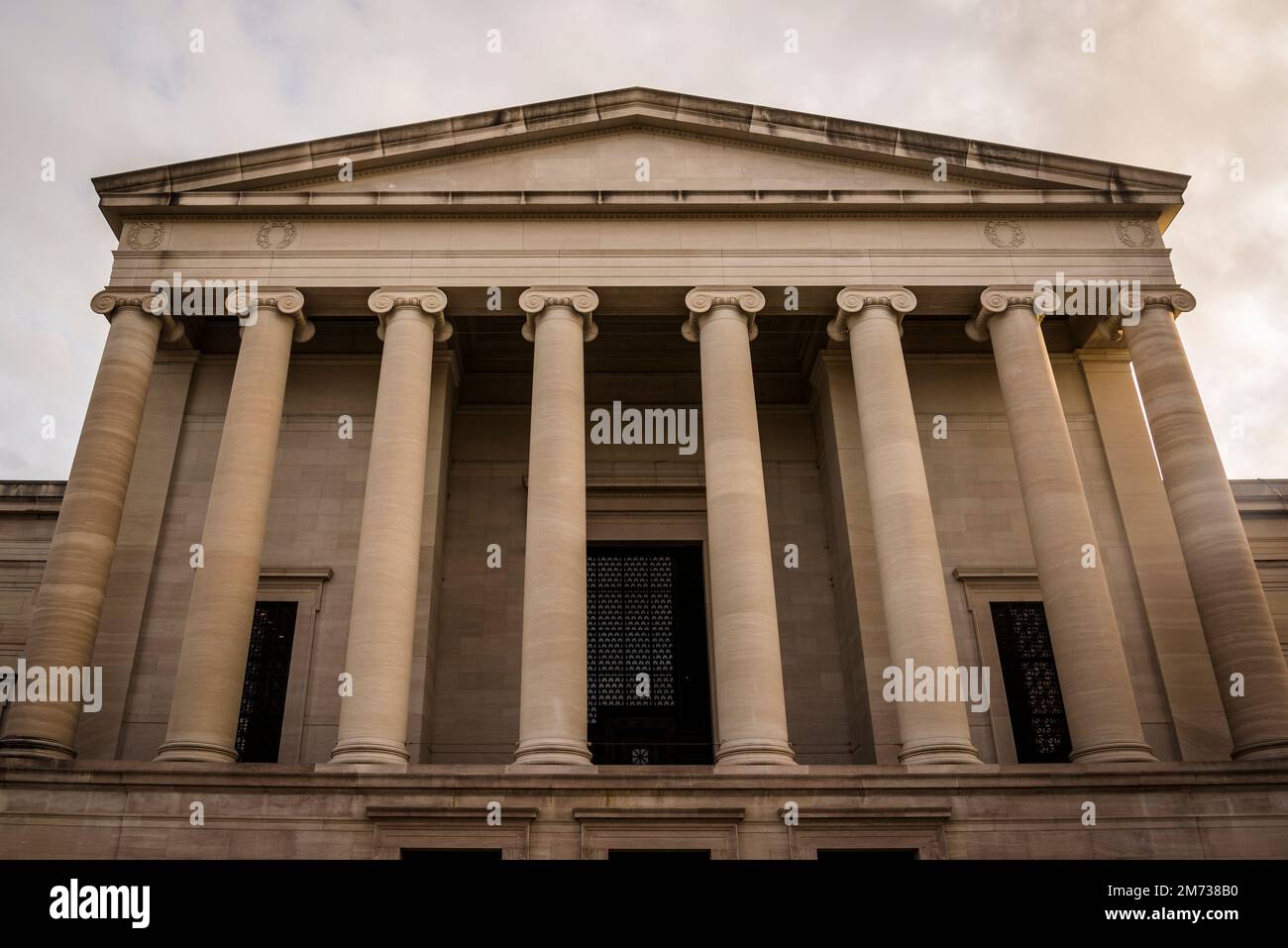 Neoclassical facade with Ionic columns of the National Gallery of Art ...