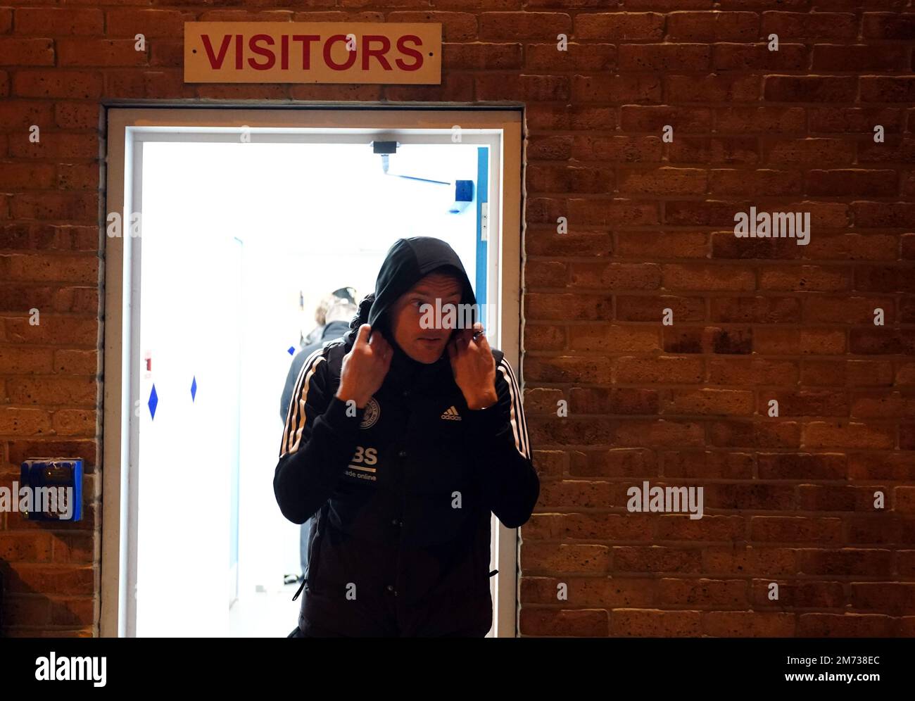 Leicester City's Jamie Vardy arrives ahead of the Emirates FA Cup third ...