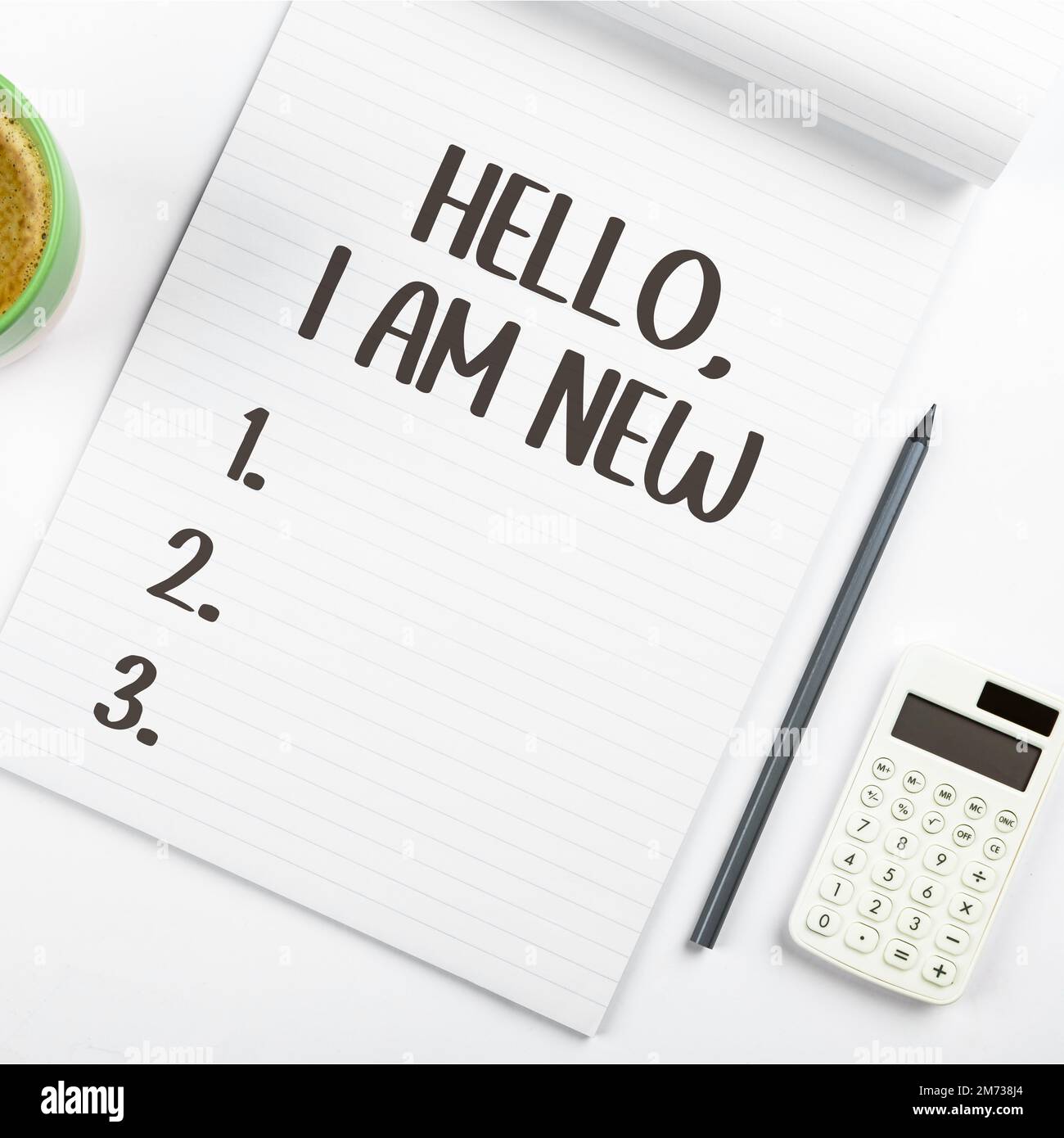 Text sign showing Hello, I Am New. Conceptual photo introducing oneself ...