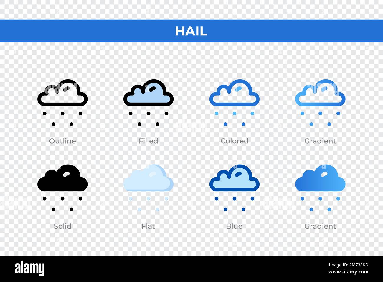 Hail icons in different style. Hail icons set. Holiday symbol ...