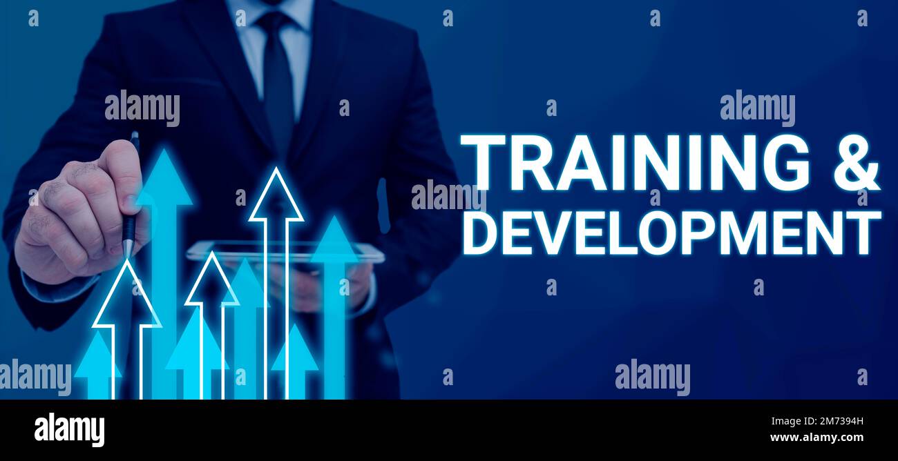 Writing displaying text Training Development. Business showcase Organize Additional Learning ...