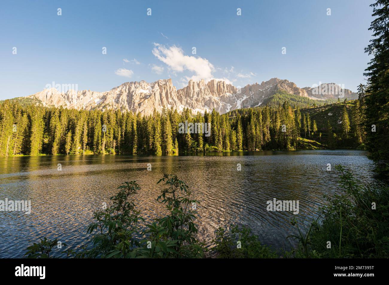 nature sceneries around Lake Carezza, Carezza, Bolzano, Italy Stock ...