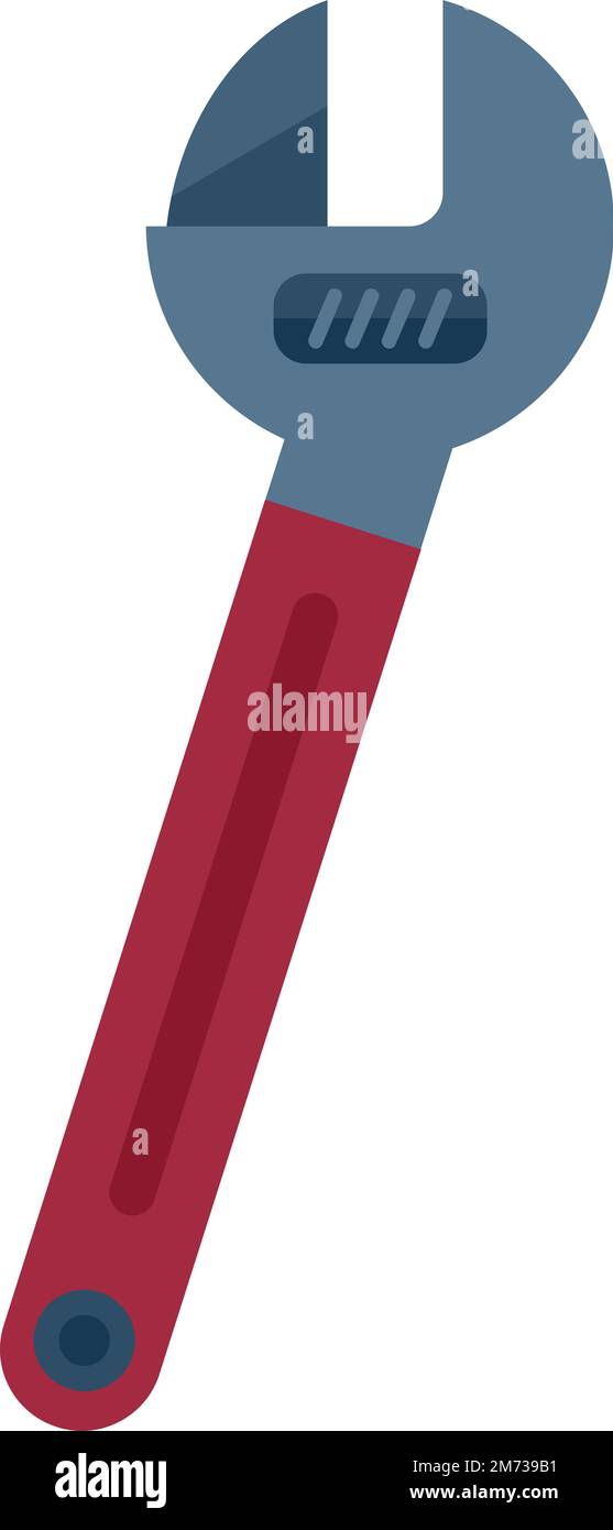 Adjustable repair key icon flat vector. Bike fix. Cycle service ...