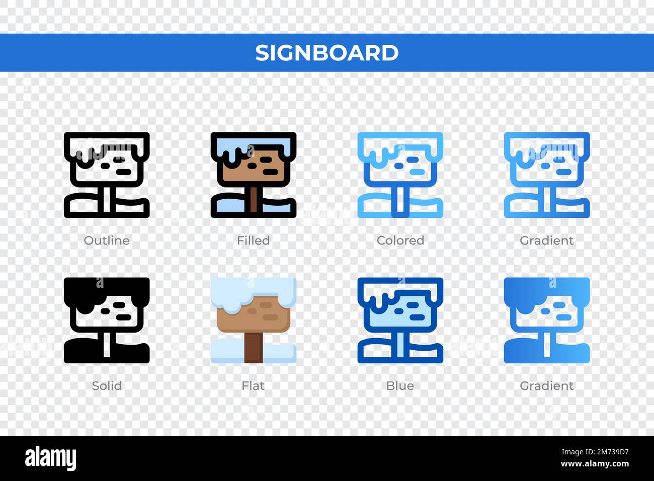Signboard icons in different style. Signboard icons set. Holiday symbol ...