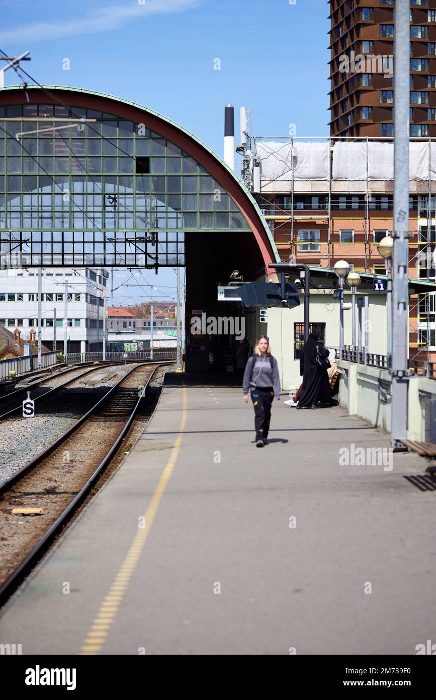 Nørrebro Station (designed by Knud Tanggaard Seest, 1930), train ...