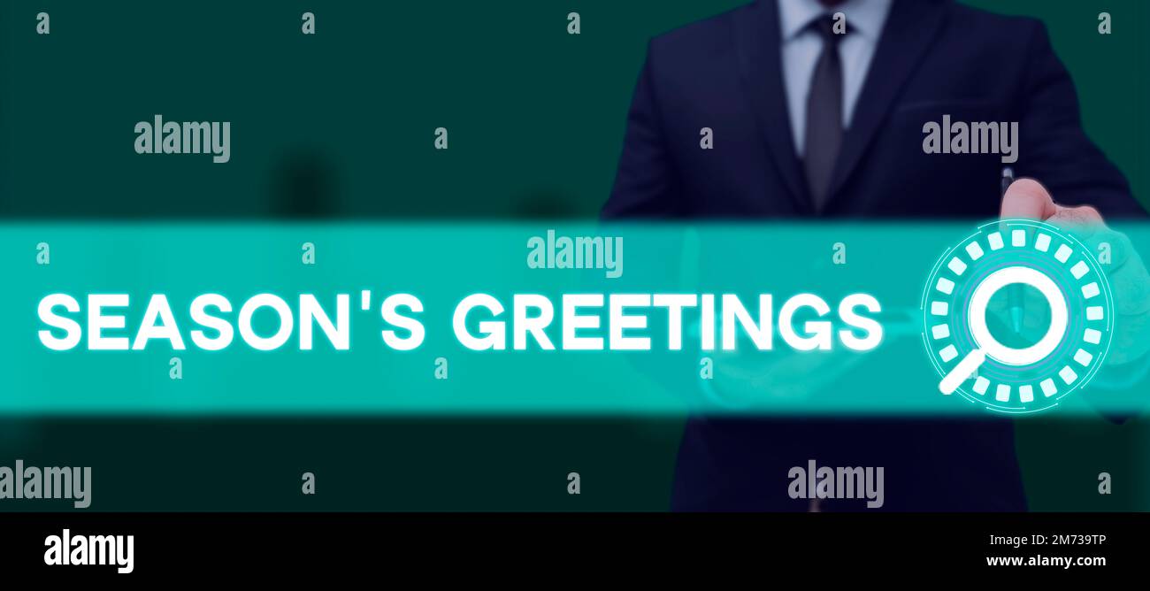 Conceptual display Season's Greetings. Business overview Used as an ...