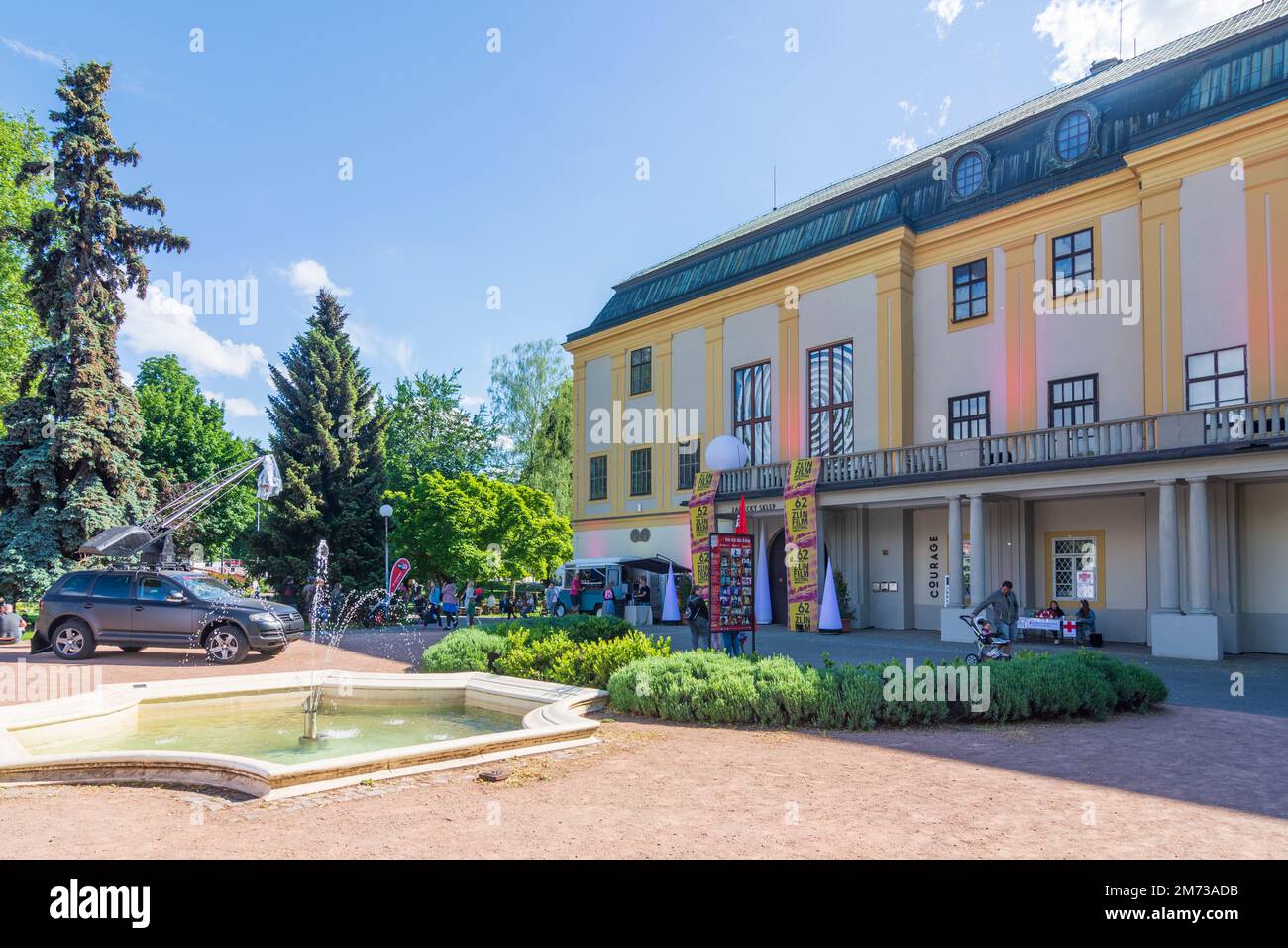 Zlin: Zlin Castle in , Zlinsky, Zlin Region, Zliner Region, Czech Stock ...