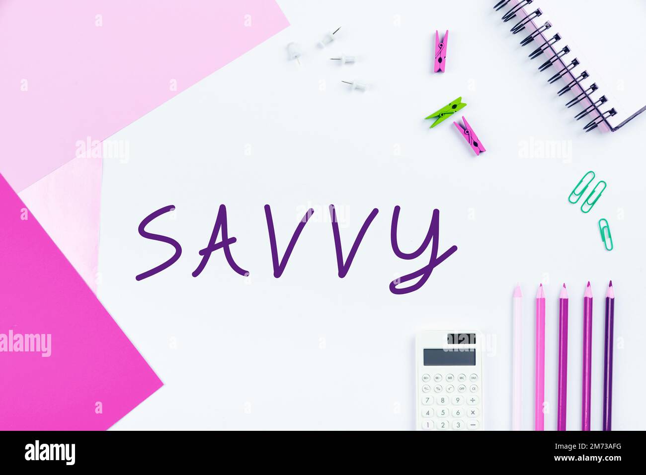 Hand writing sign Savvy. Business showcase having perception ...