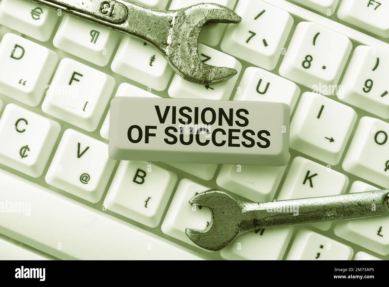Sign displaying Visions of Success. Business overview Clear End Result ...