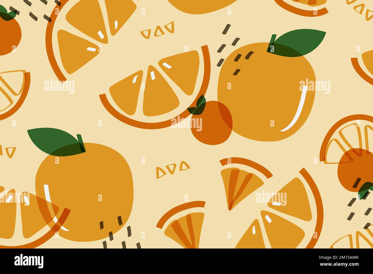 Tropical orange fruit pattern vector Stock Vector Image & Art - Alamy