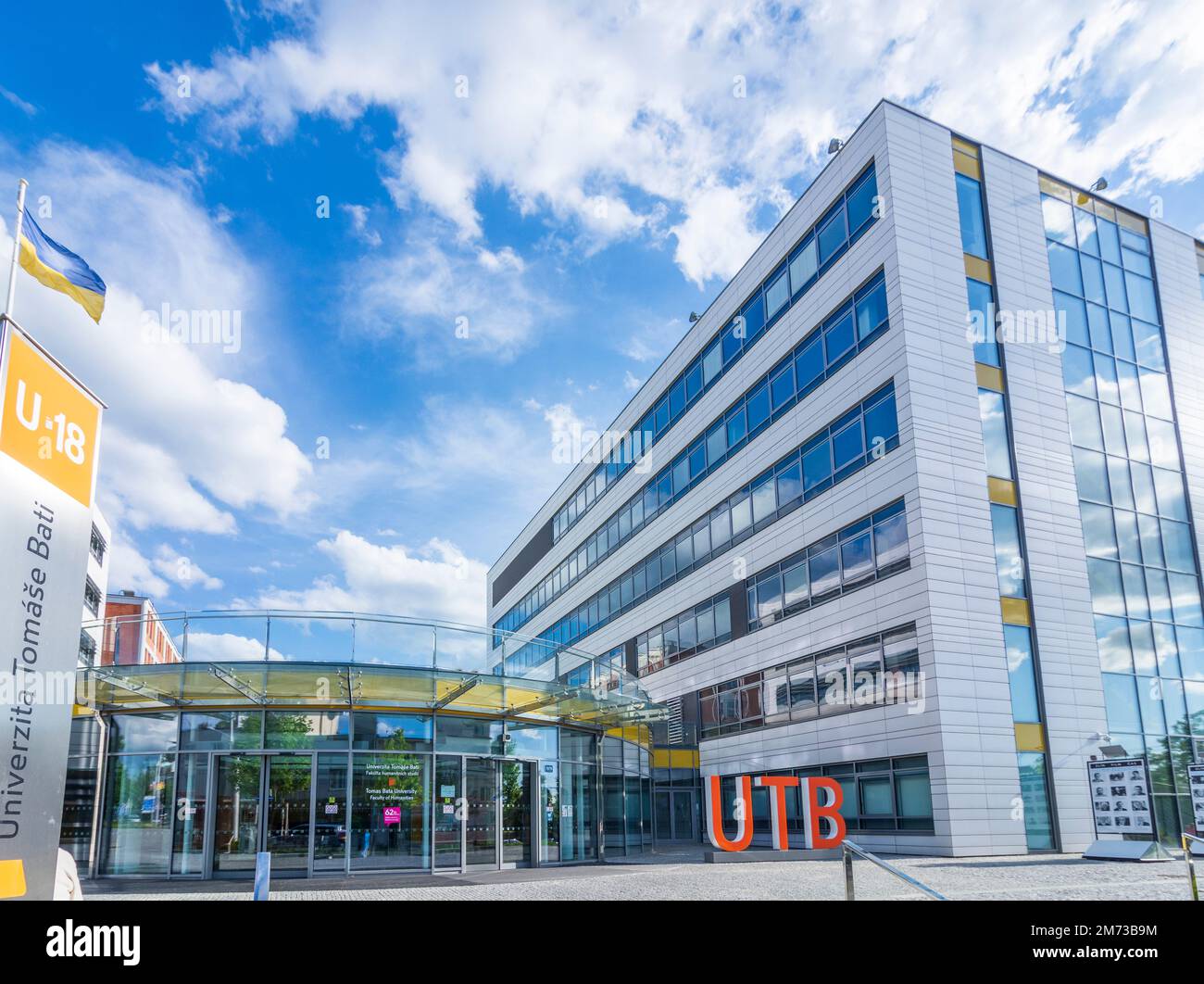 New building u18 of tomas bata university tbu in zlinsky hi-res stock ...
