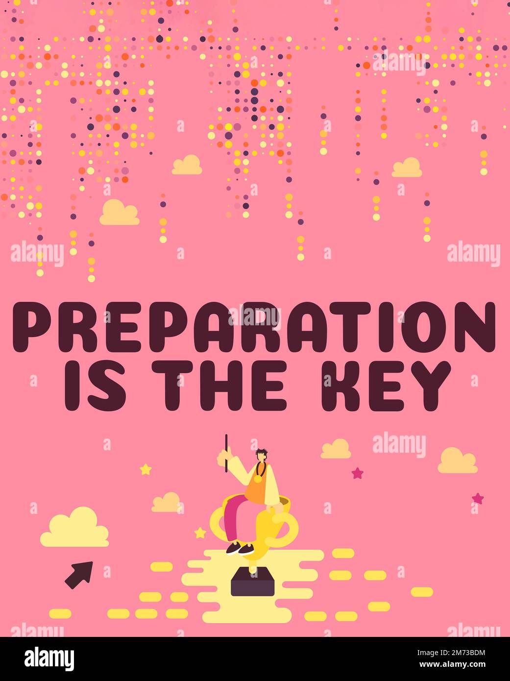 Handwriting text Preparation Is The Key. Business showcase action of ...