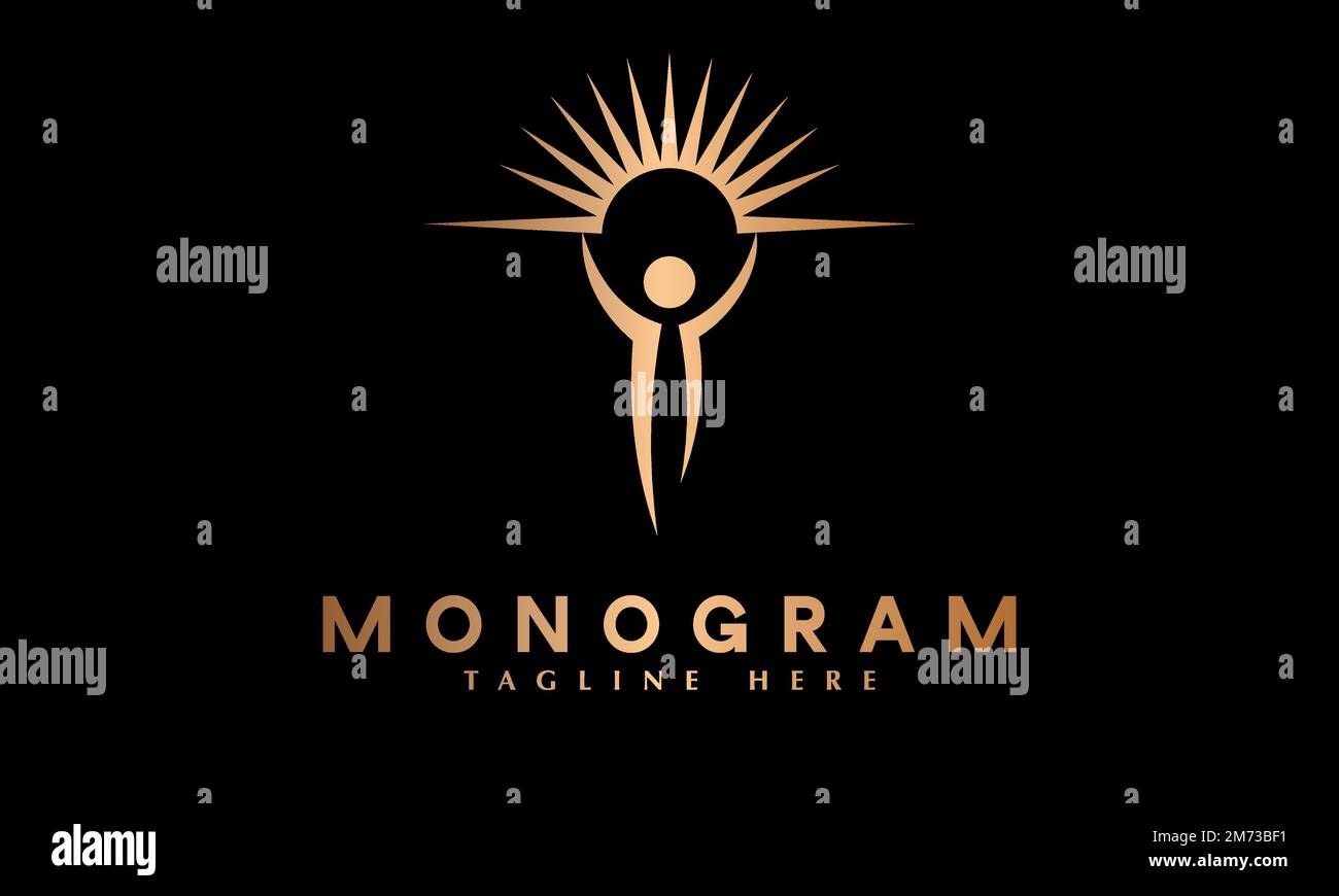 Rising talent success logo vector monogram template Stock Vector Image ...